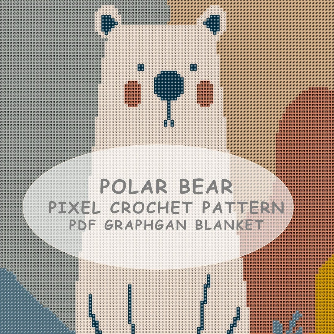 PDF Polar Bear Crochet Blanket Pattern – Pixel Graphgan Chart PDF ...