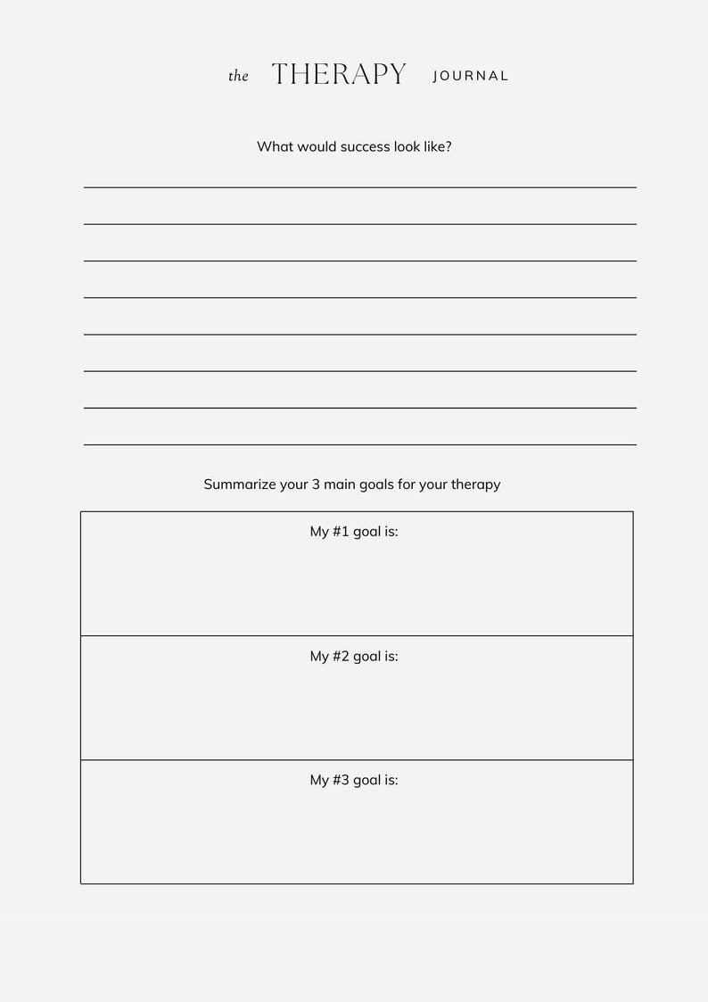 Therapy Journal - Etsy
