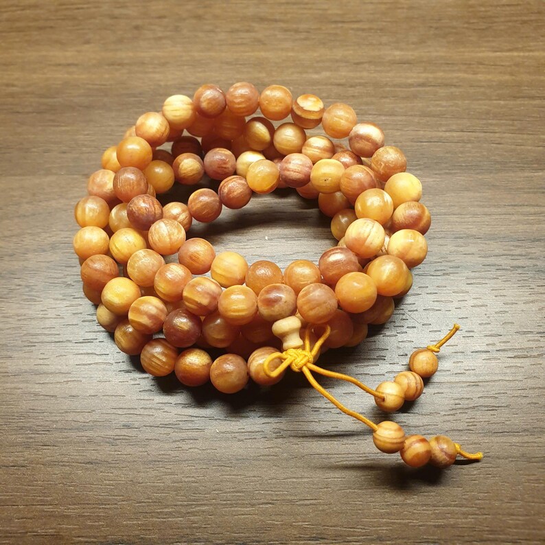 108 Bead 8mm Dragon Blood Rosary, Raw Dragon Blood Mala - Etsy