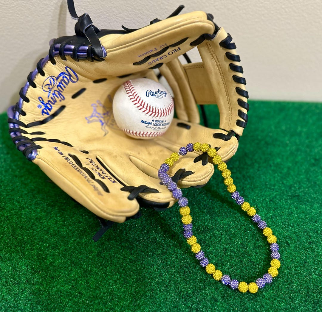 LA Lakers / Minnesota Vikings Inspired Baseball Sports Drip Rhinestone ...