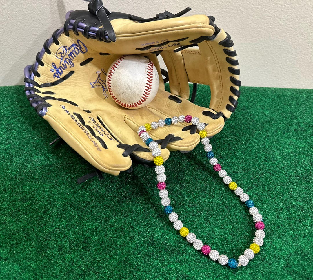 Padres Inspired Baseball Sports Drip Rhinestone Beaded Necklace - Etsy