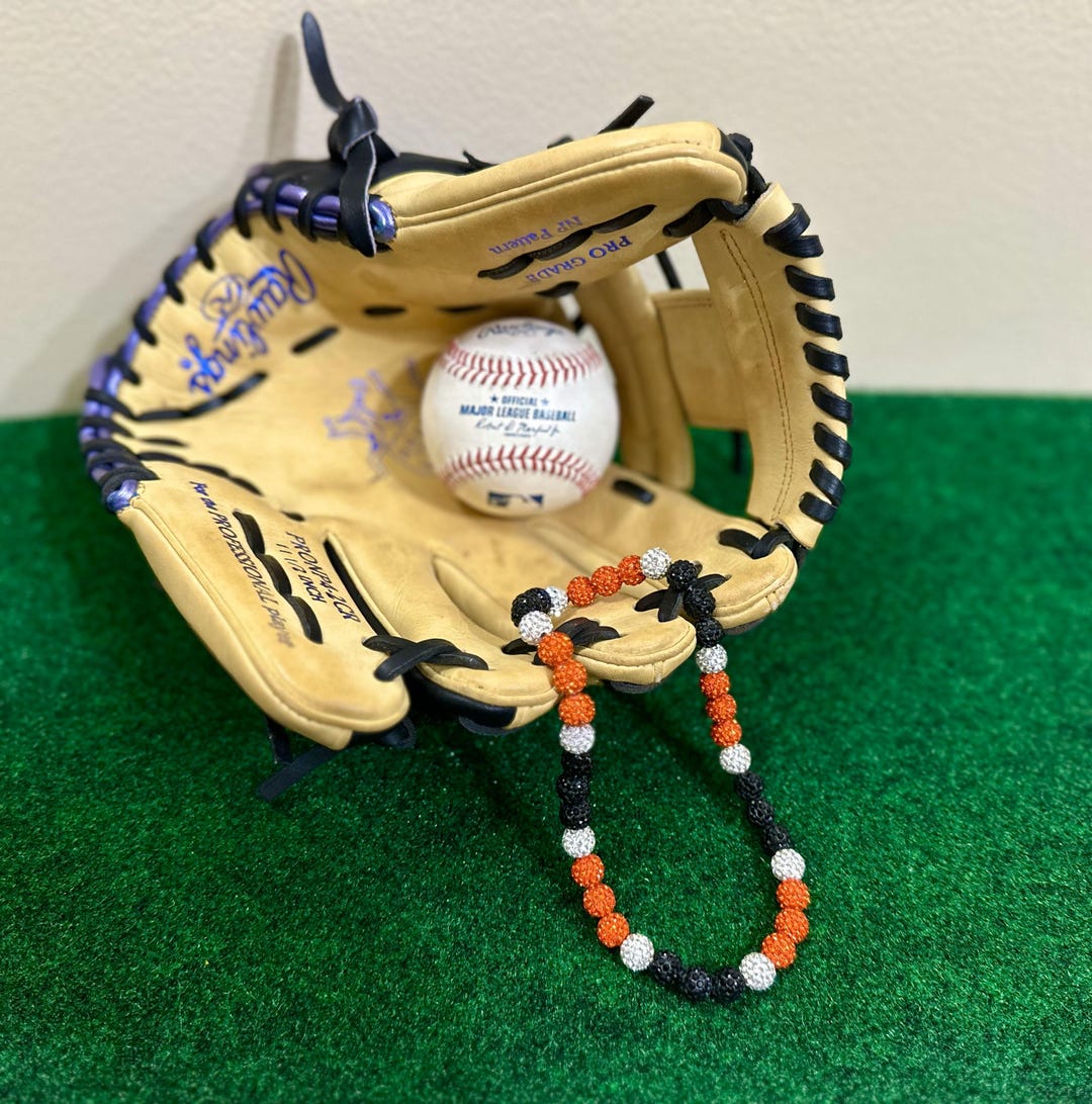 Orioles Inspired Baseball Sports Drip Rhinestone Beaded Necklace - Etsy