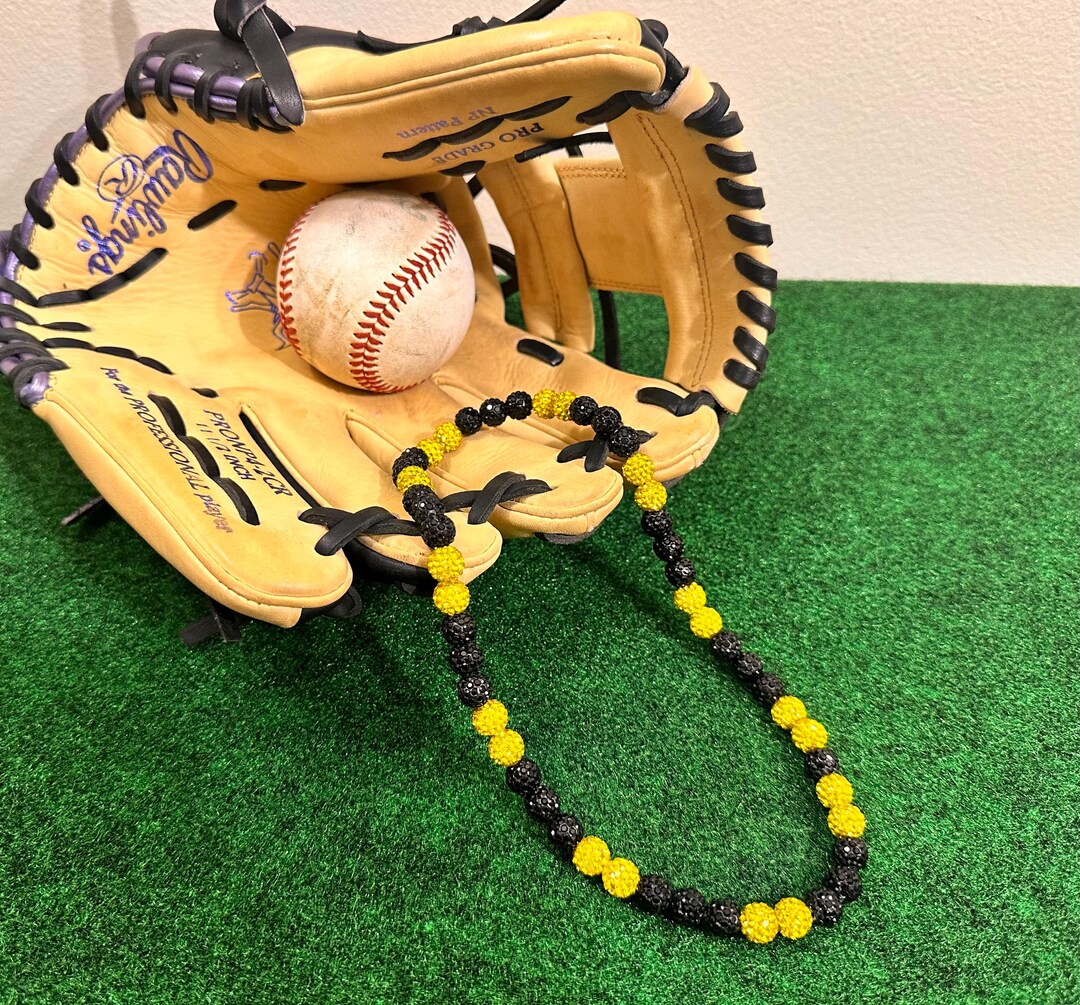 Bumblebee Buzz (black and Yellow) Baseball Sports Drip Rhinestone ...