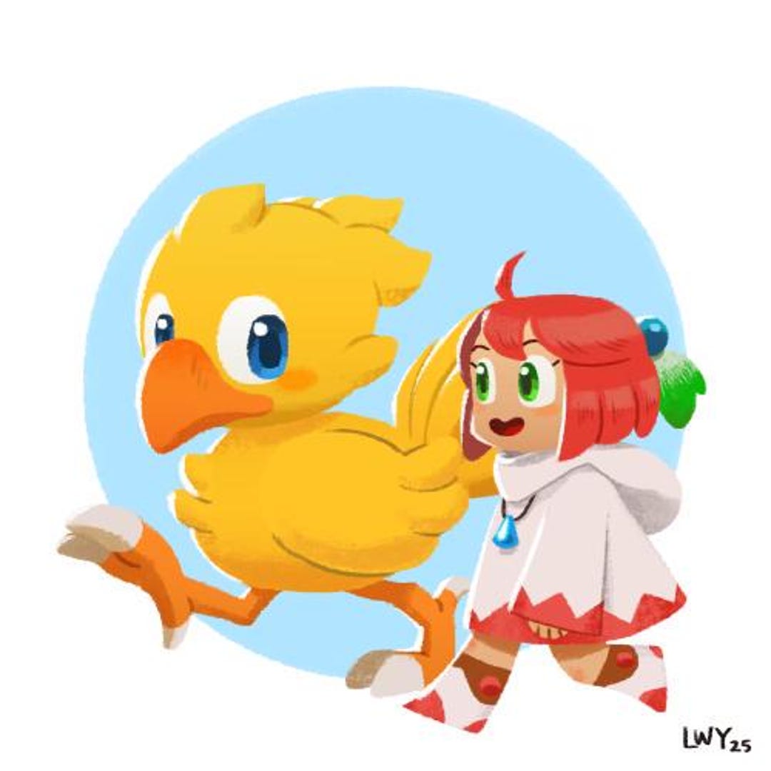 Square Enix, Chocobo, Shirma, Shiroma, Playstation, Art Print ...
