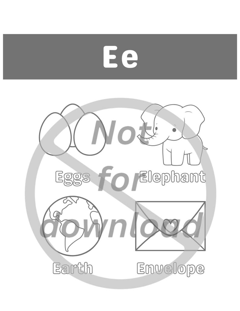 Printable Alphabet Coloring Book: Fun ABC Learning (digital Download ...