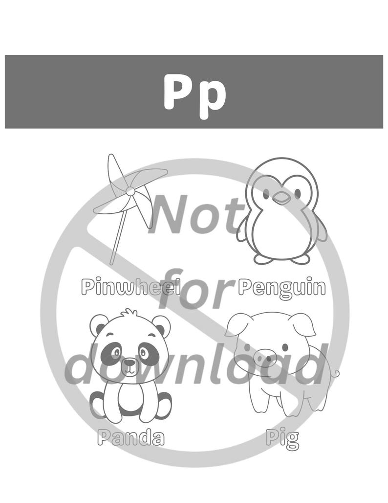 Printable Alphabet Coloring Book: Fun ABC Learning (digital Download ...