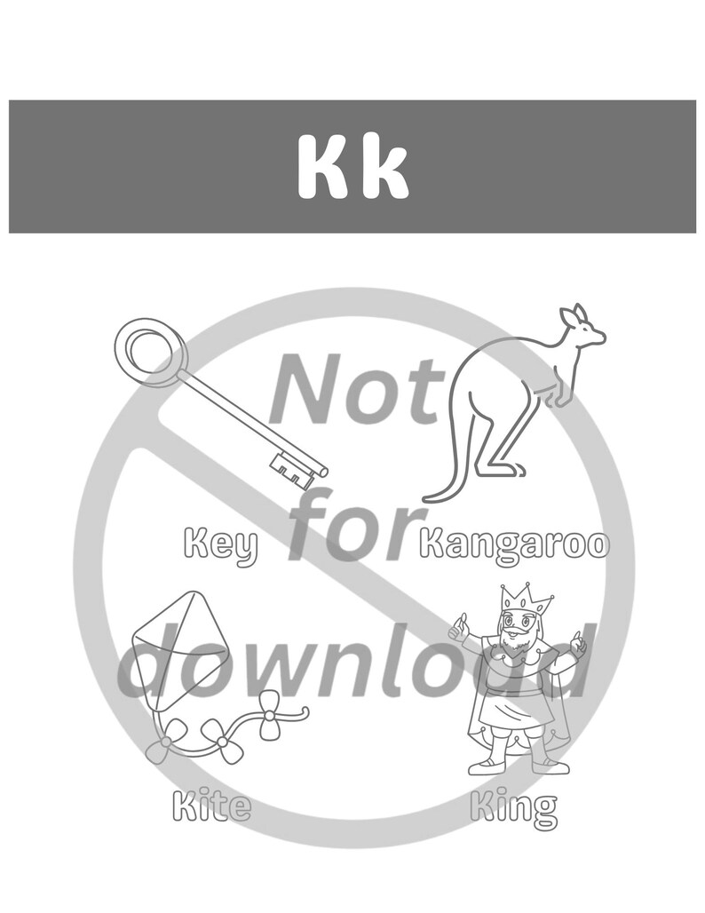 Printable Alphabet Coloring Book: Fun ABC Learning (digital Download ...