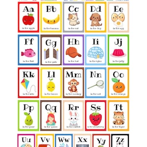 ABC Poster, Learn the Alphabet, Educational Wall Art, Classroom Posters ...