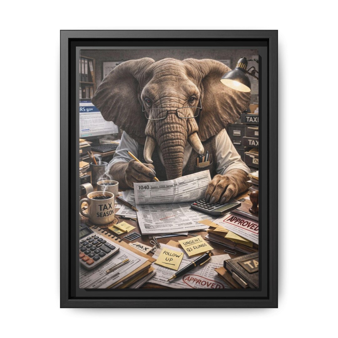 African Elephant Tax Office Wall Art Print | Series 2 Africa | CPA ...