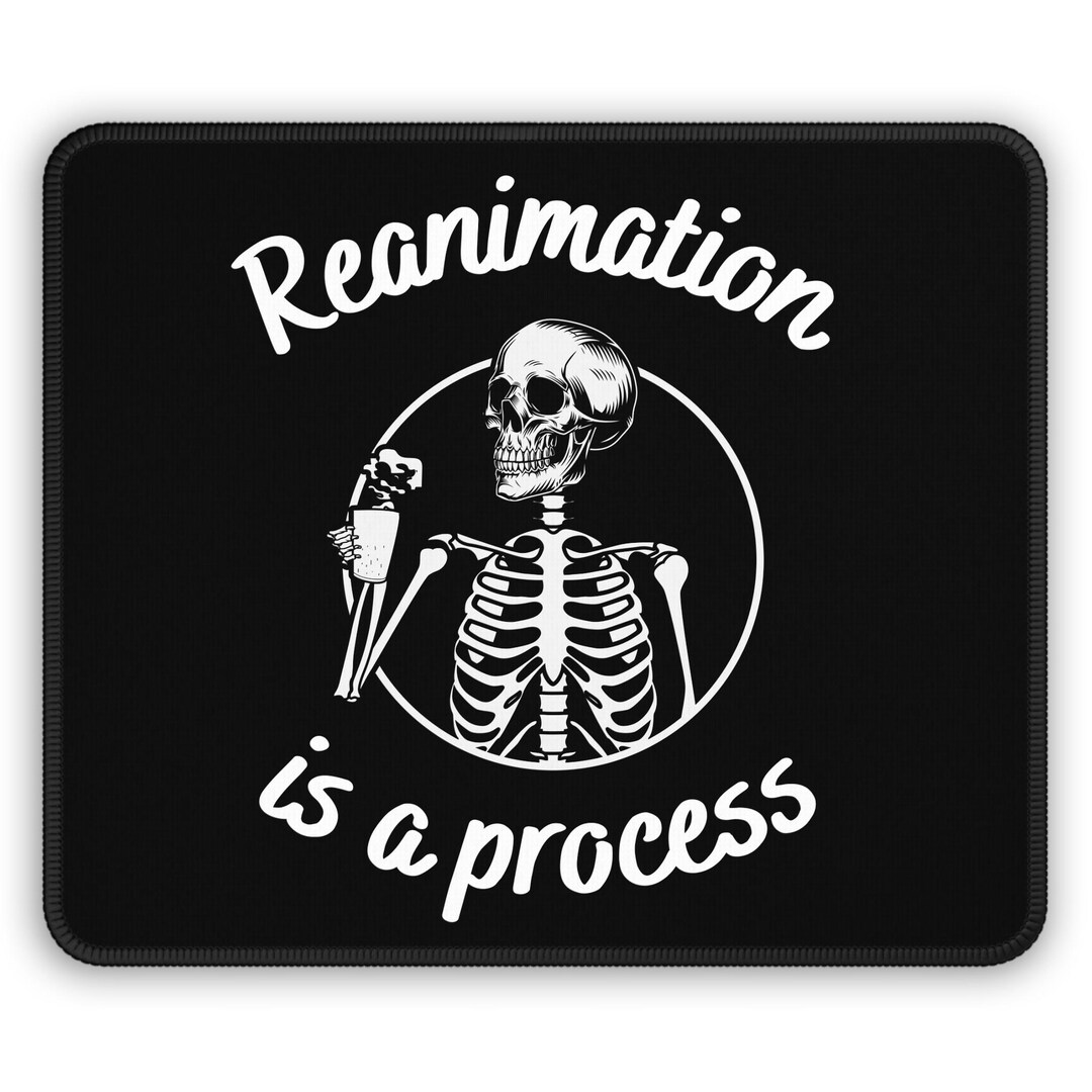 Skeleton Reanimation Gaming Mouse Pad, Coffee Lover Gift, Gaming ...