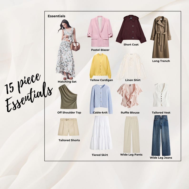Spring Women's Classic Minimalist, Travel Essentials, Capsule Wardrobe ...