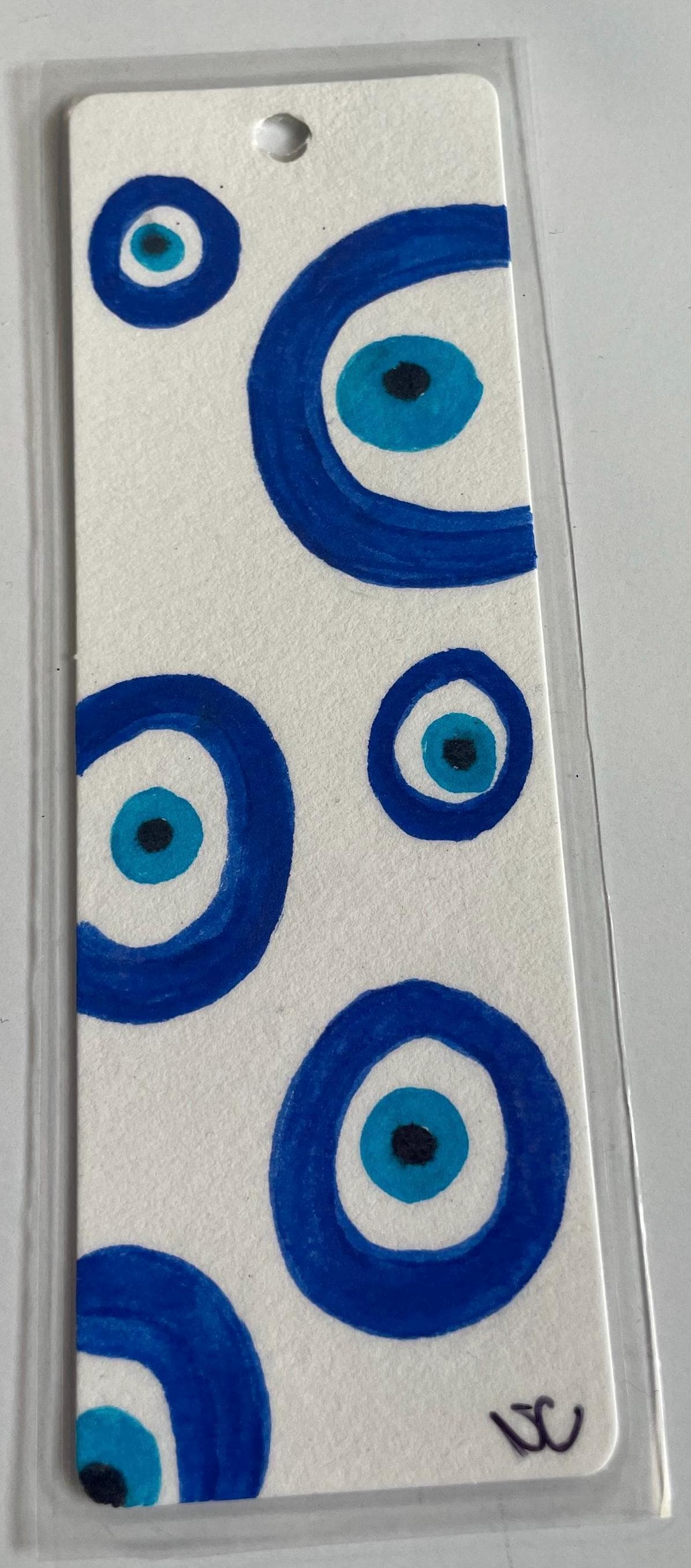Evil Eye Bookmark, Blue Evil Eye Bookmark, Bookmark, Bookworm Gift ...