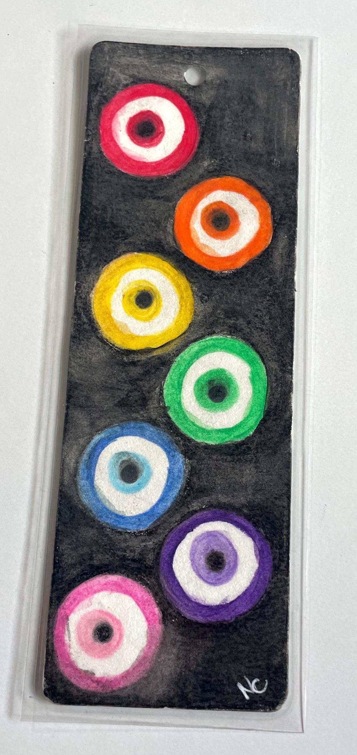 Evil Eye Bookmark, Blue Evil Eye Bookmark, Bookmark, Bookworm Gift ...