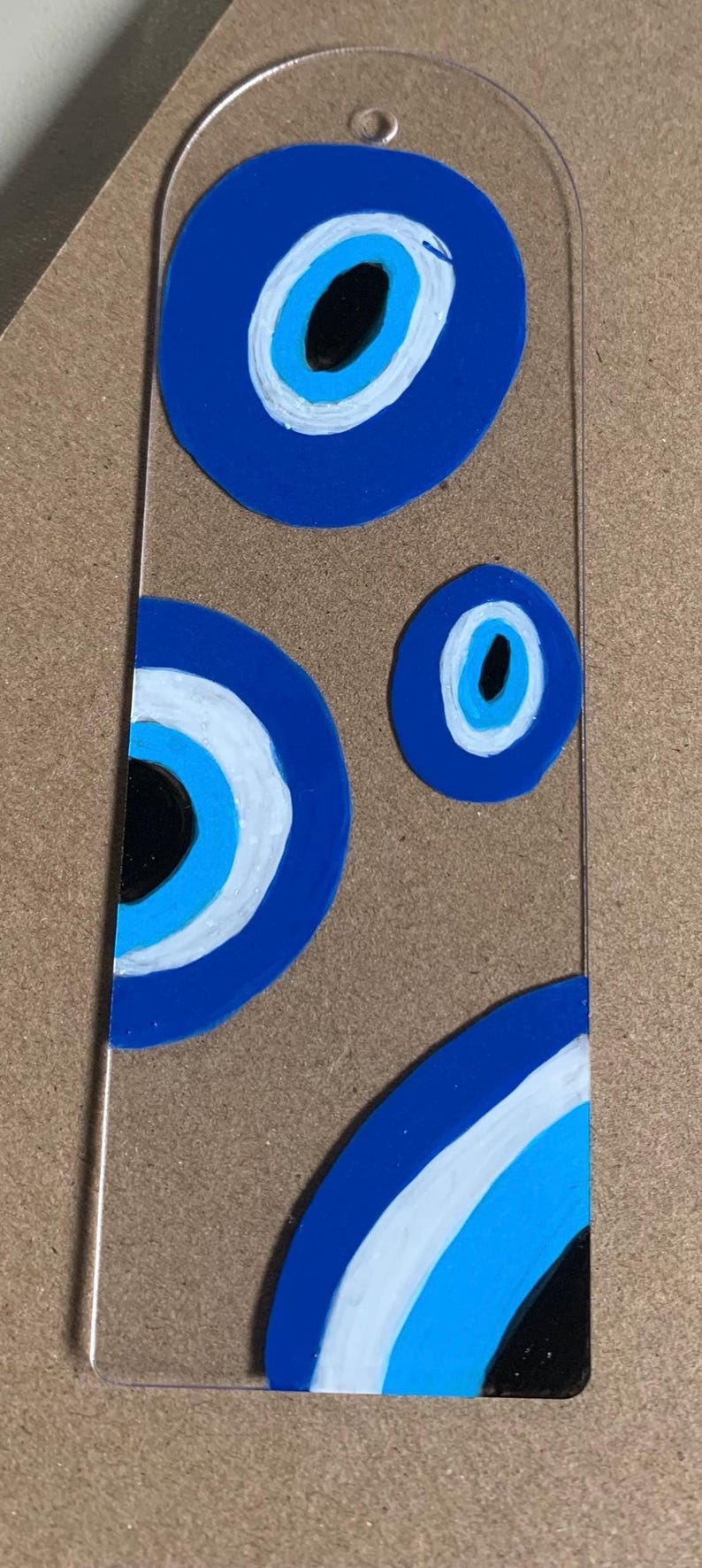 Evil Eye Bookmark, Blue Evil Eye Bookmark, Bookmark, Bookworm Gift ...