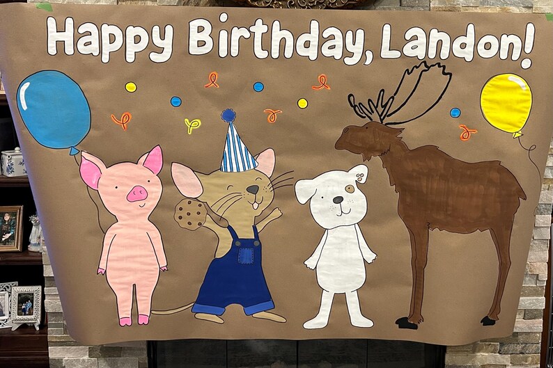 Birthday Brown Paper Custom Painted Event Banners - Etsy