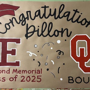 Graduation Brown Painted Paper Custom Banner - Etsy