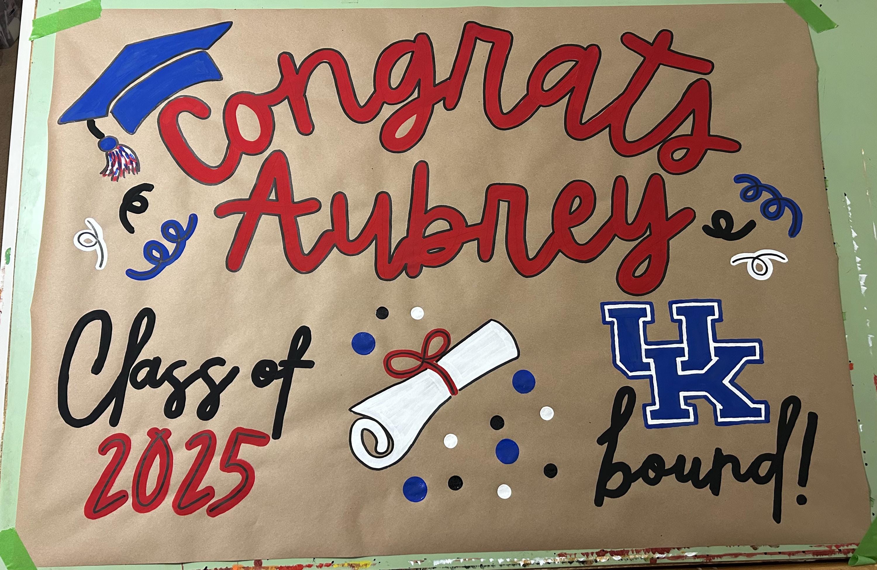 Graduation Brown Painted Paper Custom Banner - Etsy