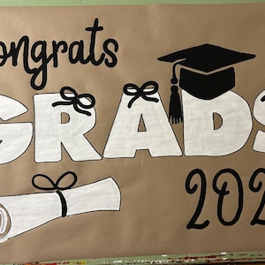 Graduation Brown Painted Paper Custom Banner - Etsy