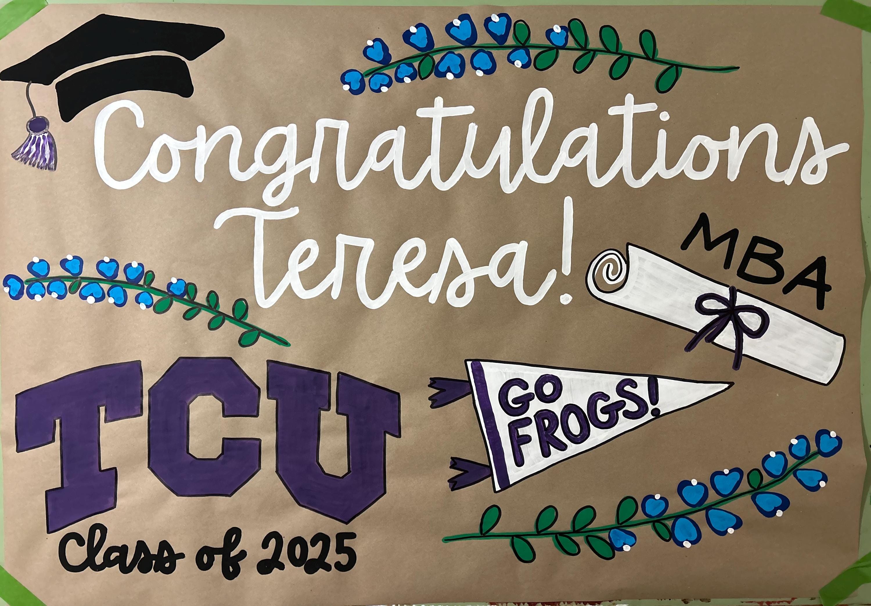 Graduation Brown Painted Paper Custom Banner - Etsy