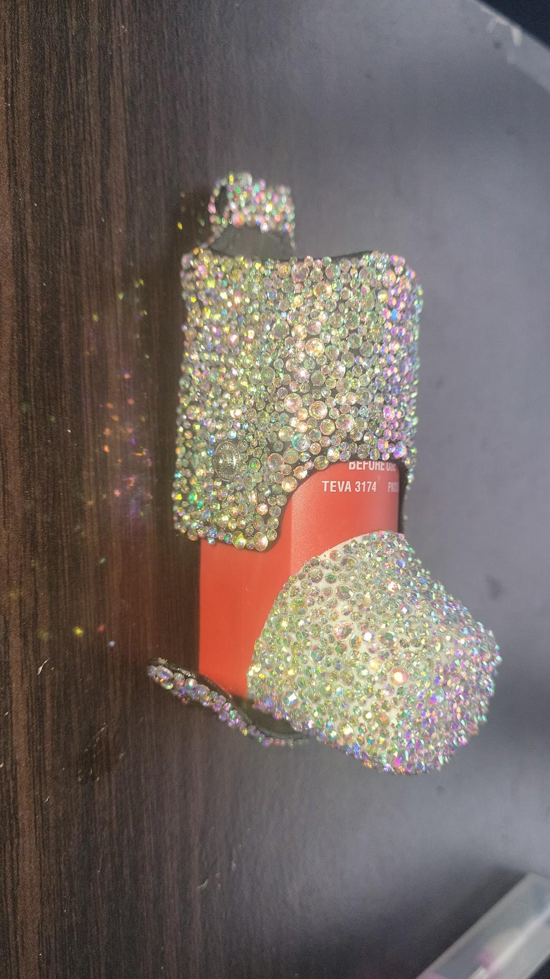 Handmade Bedazzled Inhaler Holster, Beautiful Accessory for Asthmatic ...