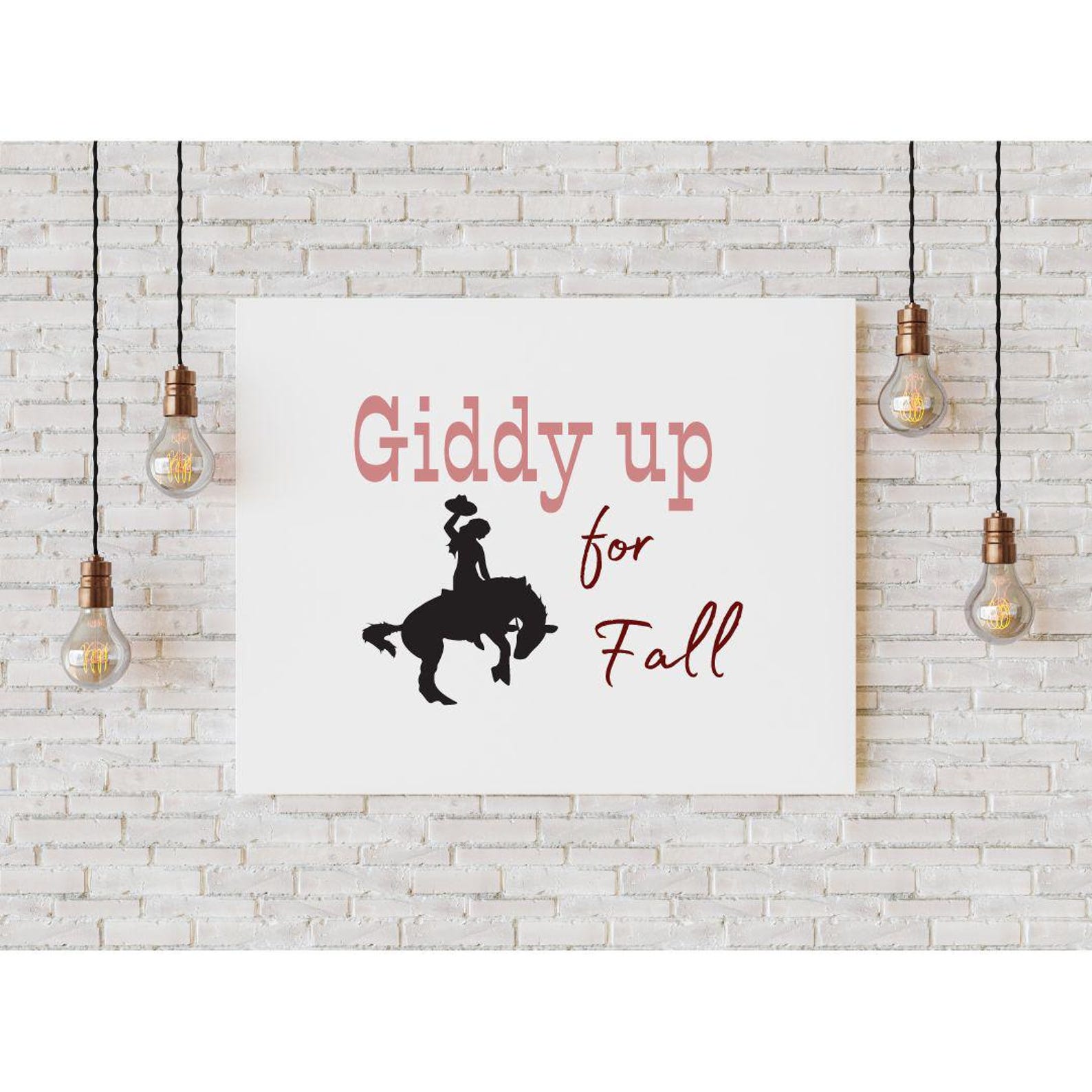 Giddy up for Fall SVG & PNG - Digital Download for Crafting - Etsy