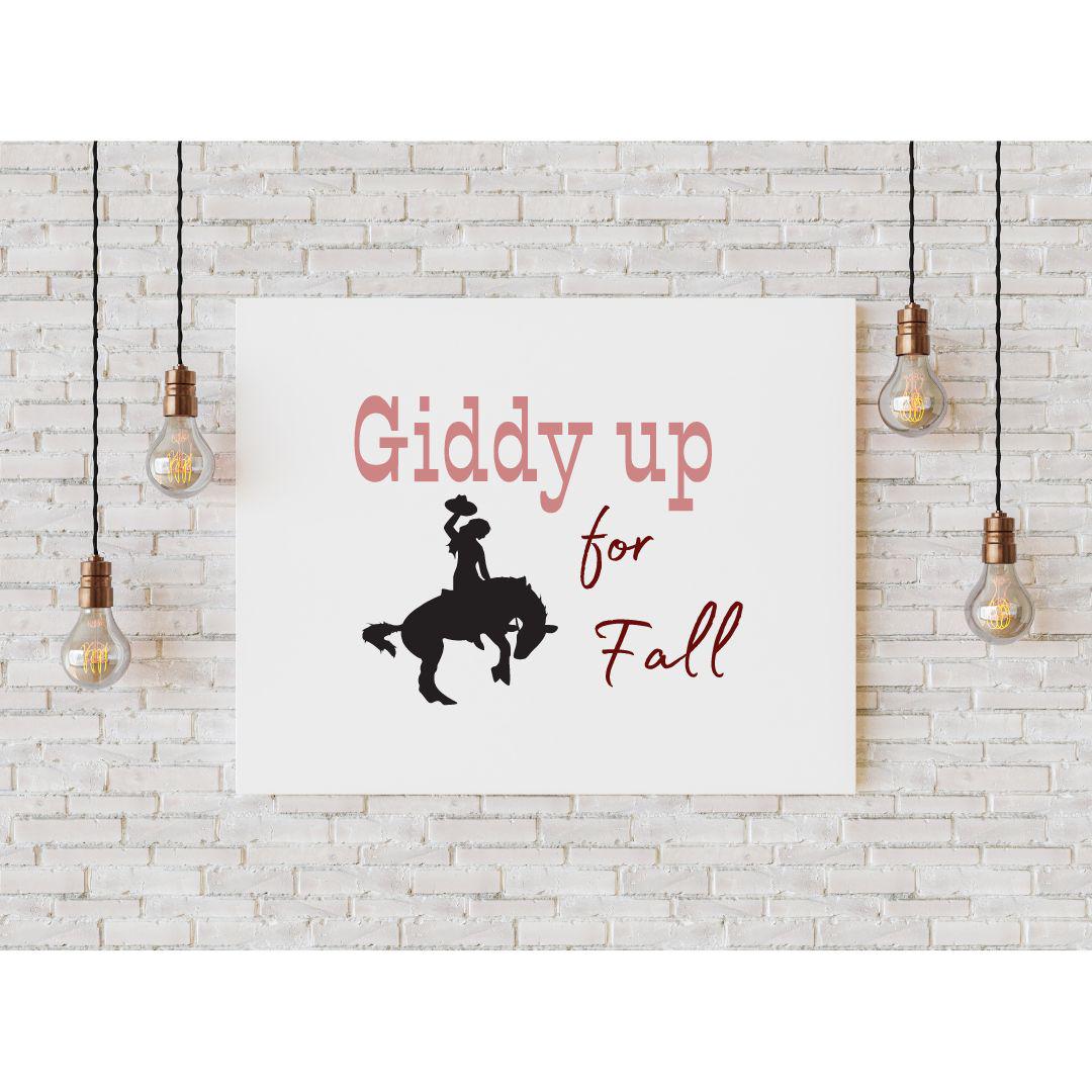 Giddy up for Fall SVG & PNG - Digital Download for Crafting - Etsy