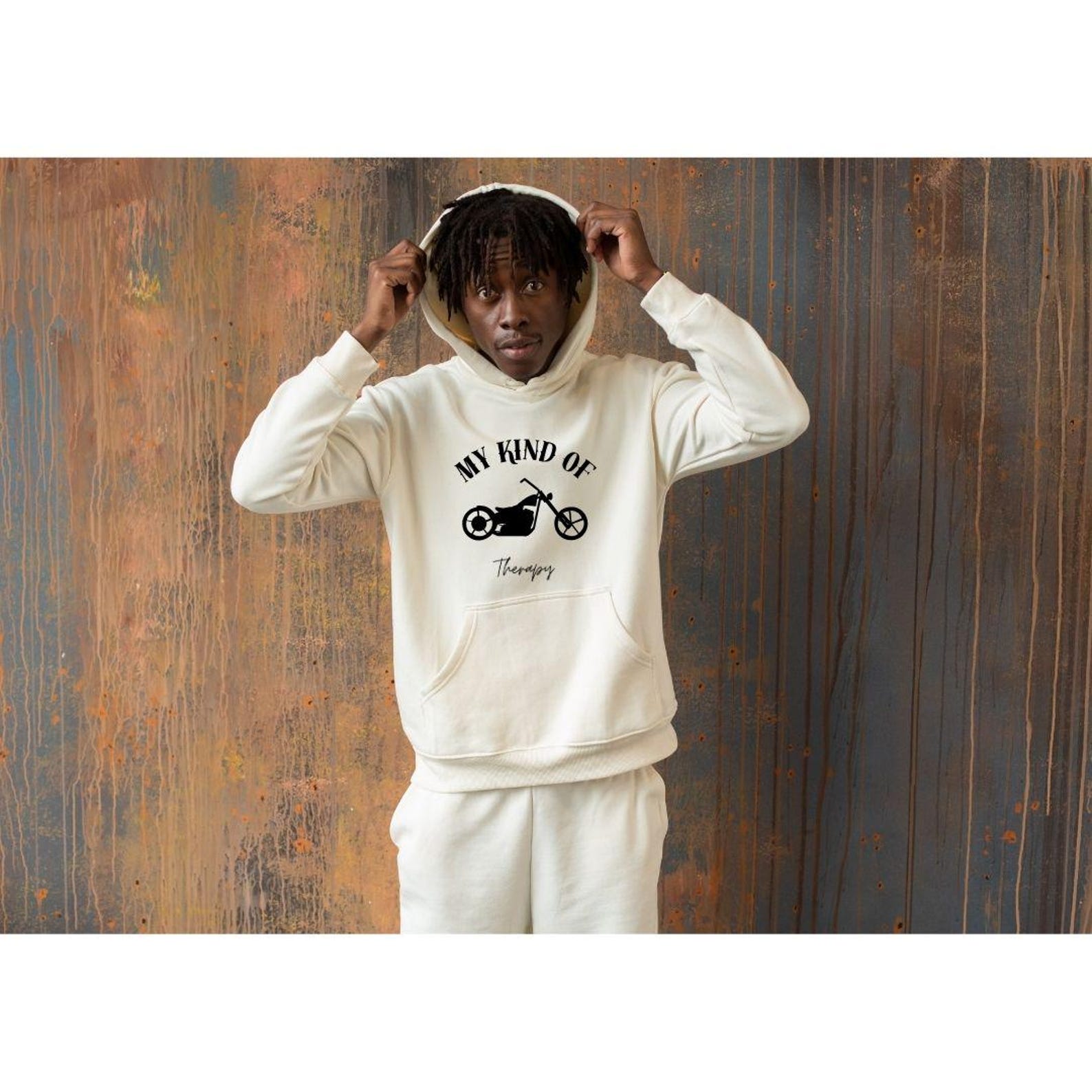 My Kind of Therapy Motorcycle Print SVG & PNG Black and White Option ...