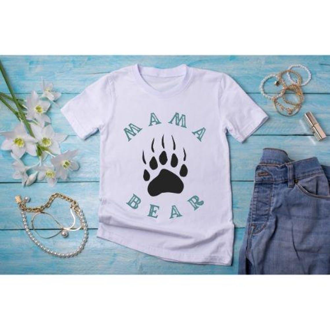 Mama Bear Paw Print SVG & PNG - Digital Download for Crafting - Etsy