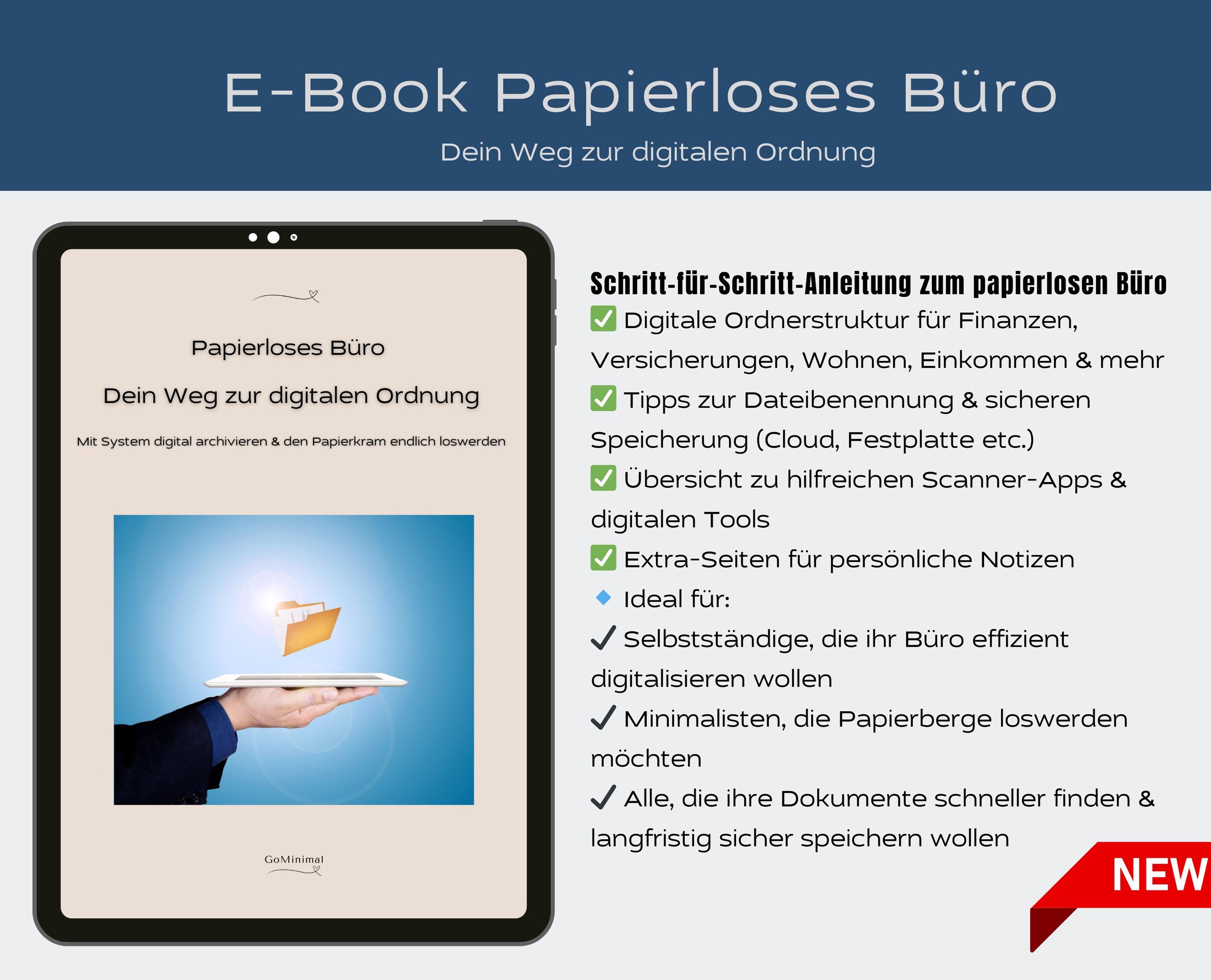 Papierloses Buro Zuhause Ordnerstruktur