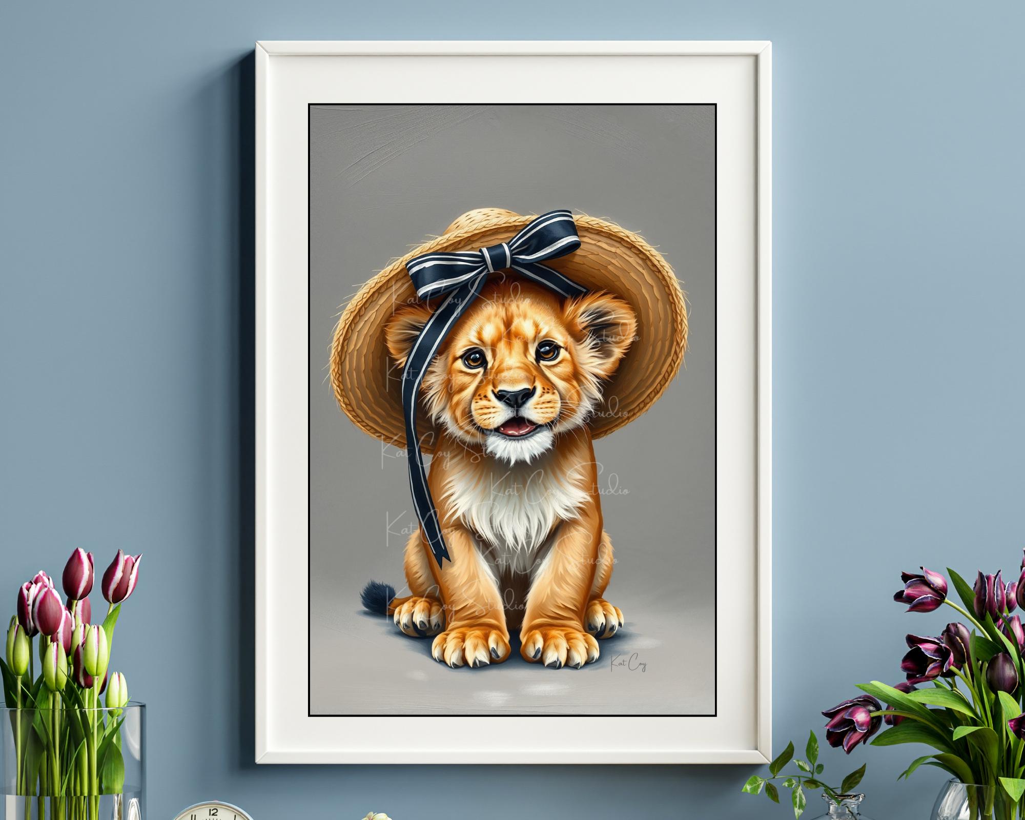 Woodland Animals Lion Baby, Nursery Animal Theme, Download Printables ...