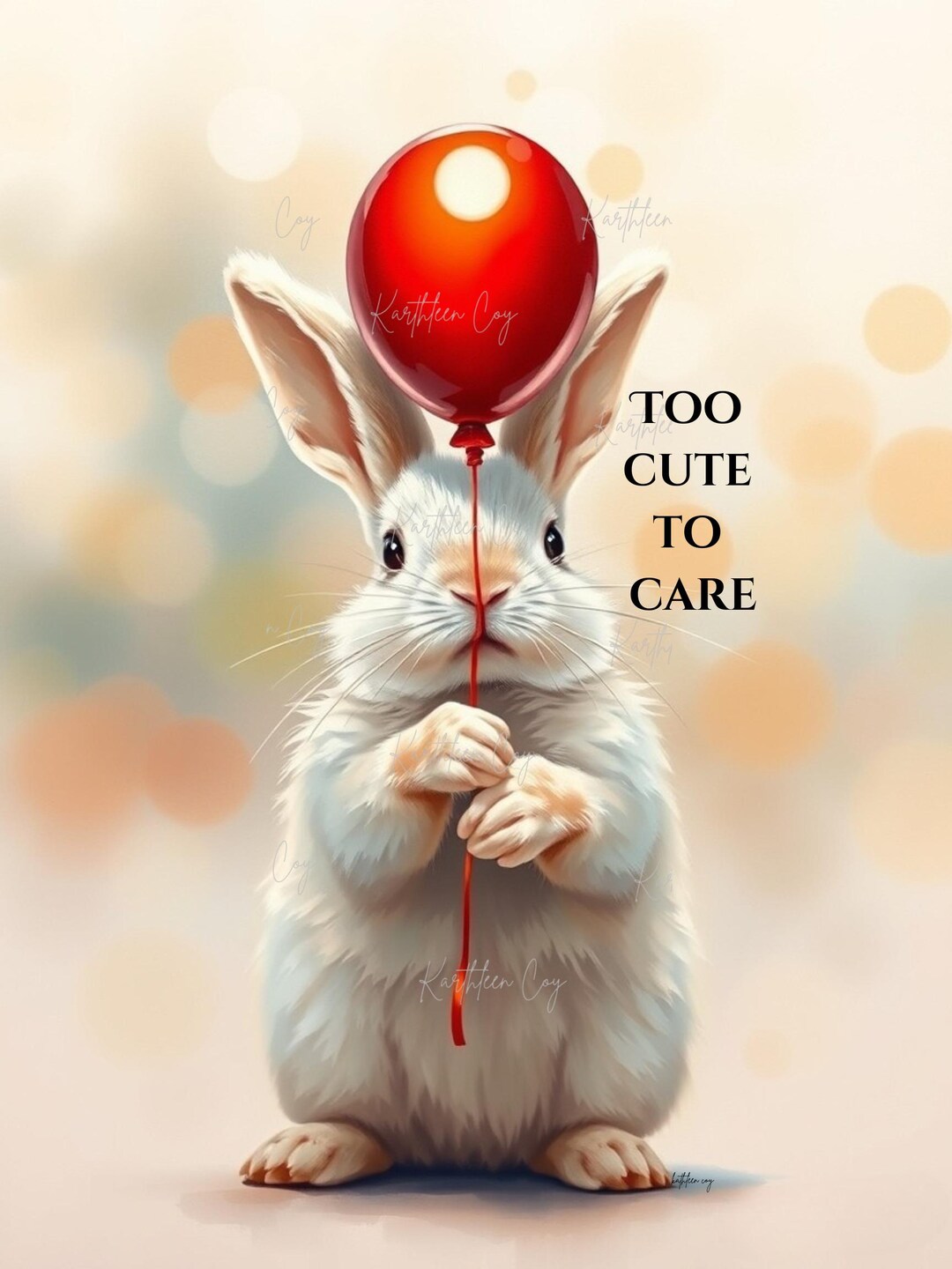 Funny Rabbit Wall Art - Digital Download | Cute Animal Print ...