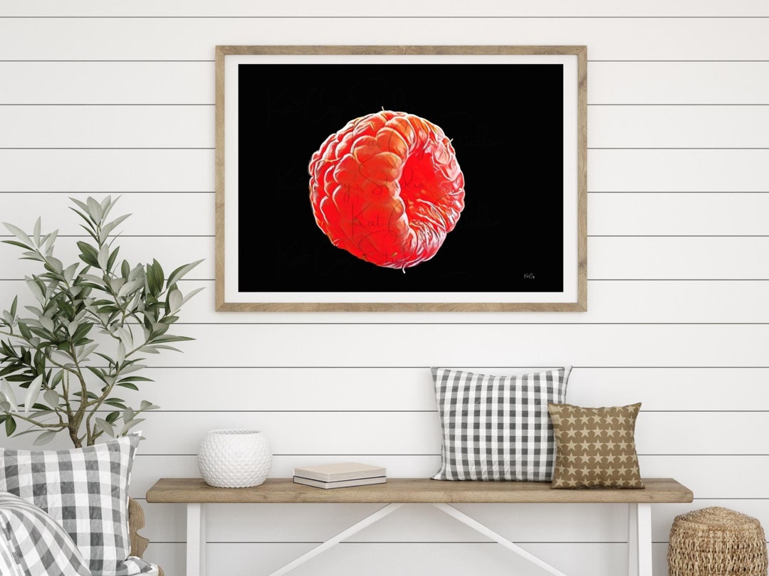 Radiant Raspberry Digital Art Print High-quality Downloadable Artwork ...