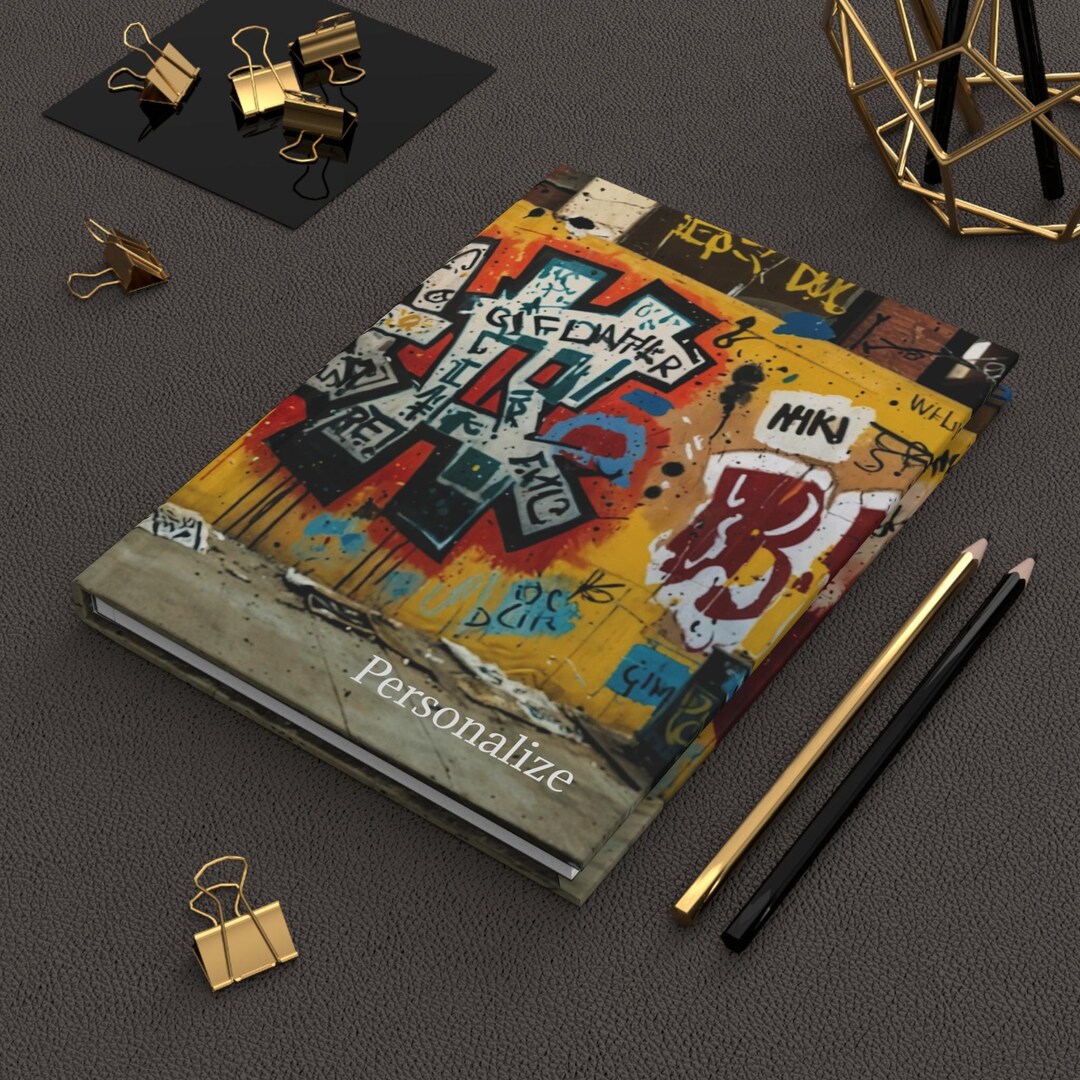 Graffiti Journal Personalized Hard Cover Journal Morris Print Farmcore ...