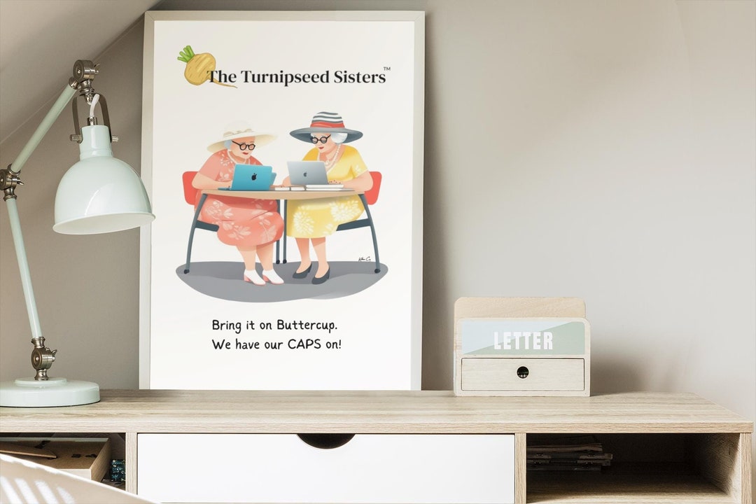 Print: Old Lady Humor, Funny Art Print, Office Art, Funny Wall Art ...