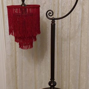 RED Glass All Bead Lampshade - Etsy