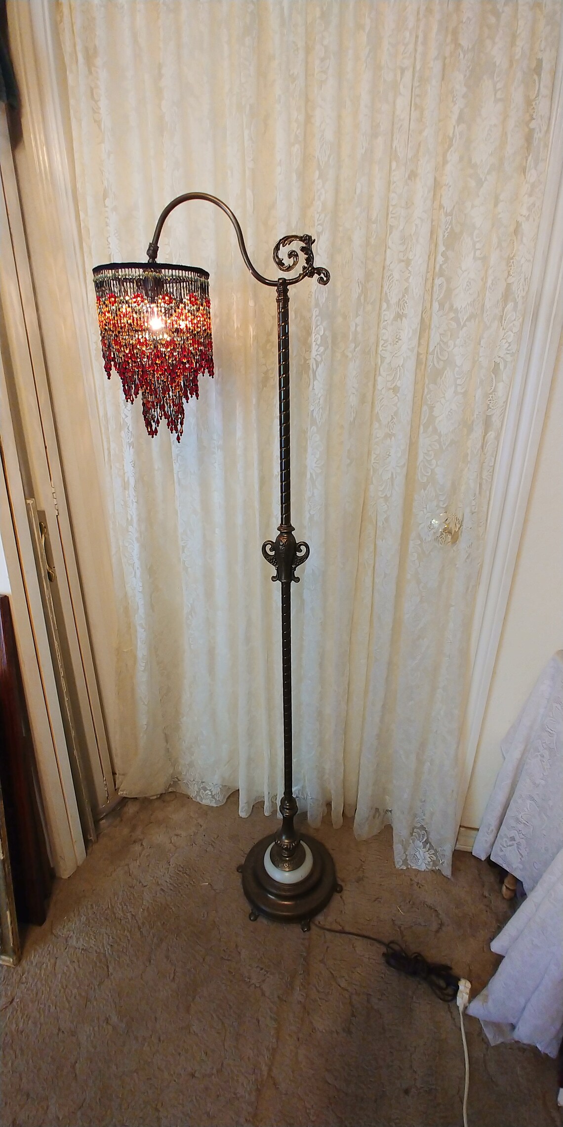 SHADE ONLY All Bead Bridge Lamp Vintage Style Lampshade - Etsy