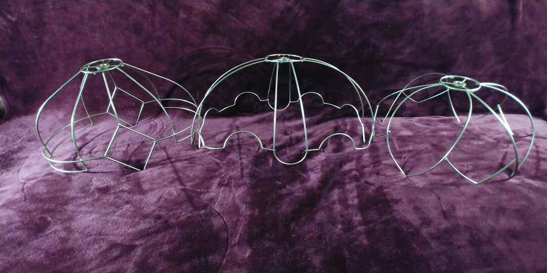 3 Med. Size Victorian Wire Lampshade Frames SOLD Together - Etsy