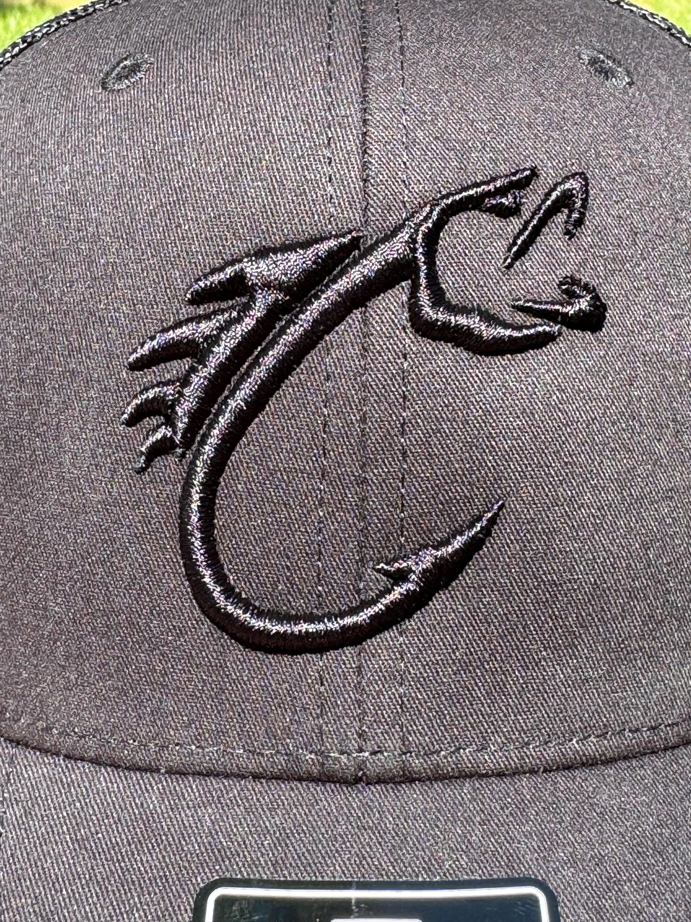 Embroidered Fish Hook Hat, Trucker Hat, Custom 3D Embroidery, Fishing ...