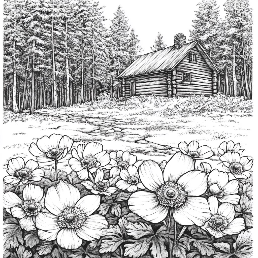 Polish Flower Coloring Book Printable PDF Botanical Floral Plant ...