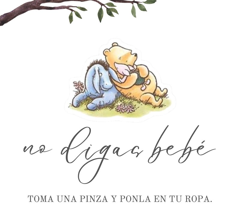 Winnie the Pooh- Don't Say Baby- Baby Shower Game - Etsy
