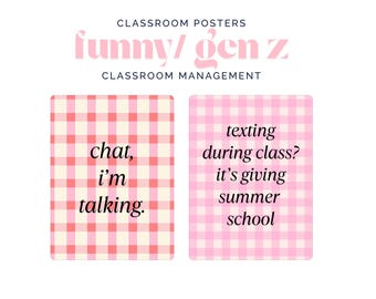 Funny Classroom Poster, Funny Gen Z Classroom Signs, Classroom Sign ...