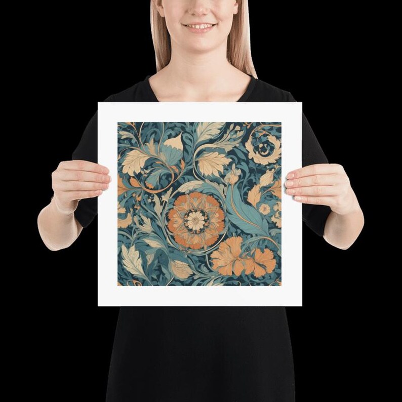 Jugendstil Floral Scrollwork Digital Art Print Handcrafted Art Nouveau ...
