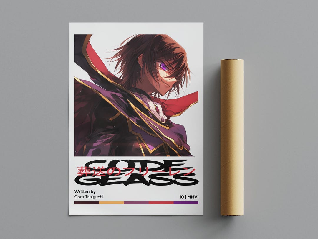 Code Geass Poster, Minimalist Poster, Anime Poster, Wall Art, Wall ...