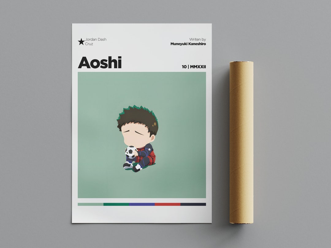 Aoshi Tokimitsu Poster, Minimalist Poster, Anime Poster, Wall Art, Wall ...