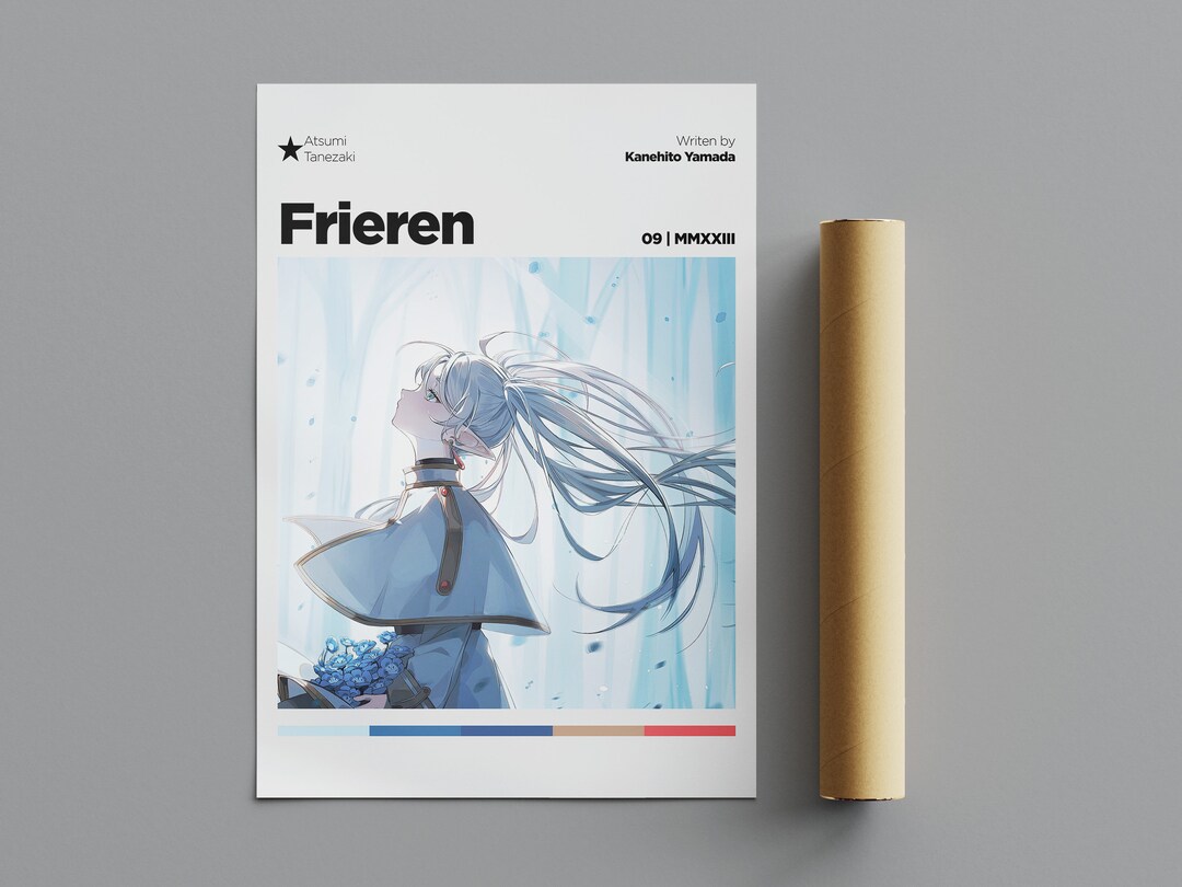 Frieren Poster, Minimalist Poster, Anime Poster, Wall Art, Wall Decor ...