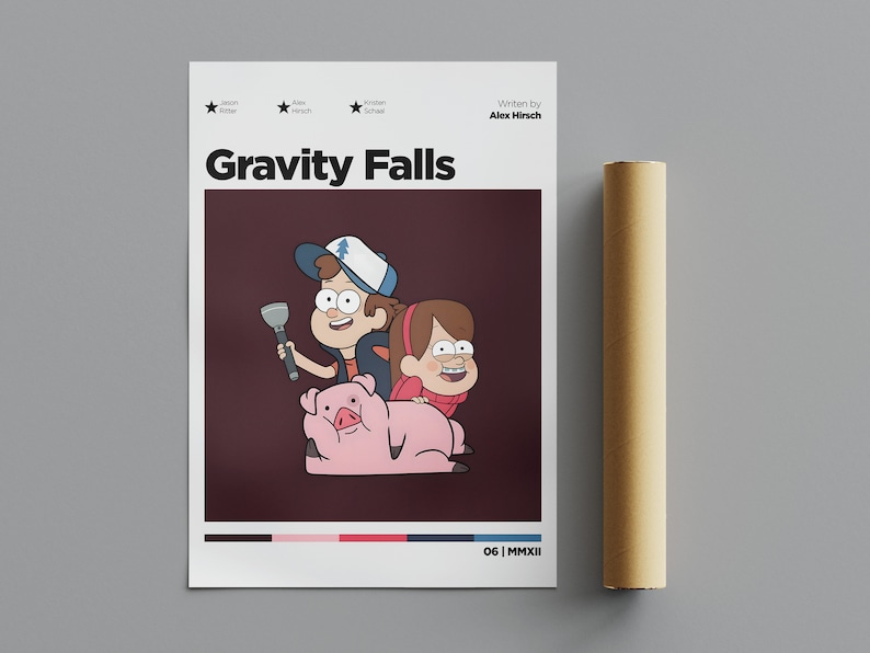 Gravity Falls Poster, Minimalist Poster, Anime Poster, Wall Art, Wall ...