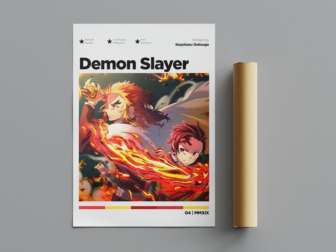 Demon Slayer Poster, Minimalist Poster, Anime Poster, Wall Art, Wall ...