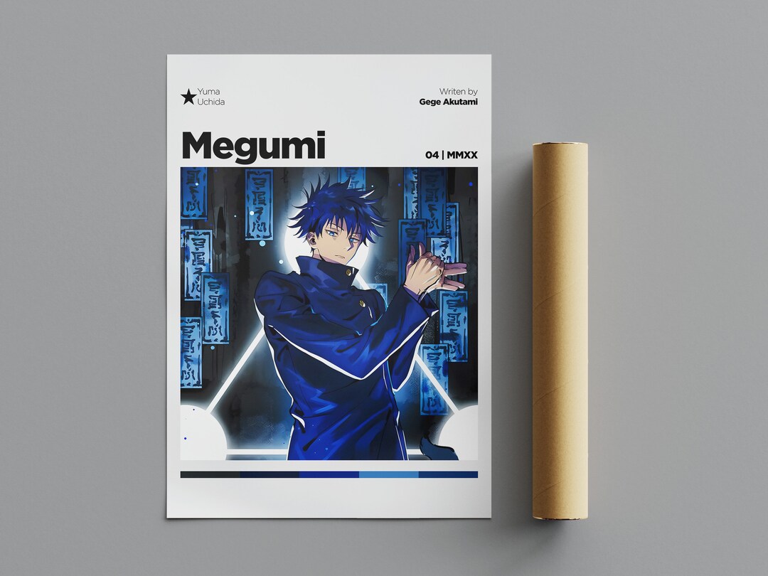 Megumi Fushiguro Poster, Minimalist Poster, Anime Poster, Wall Art ...