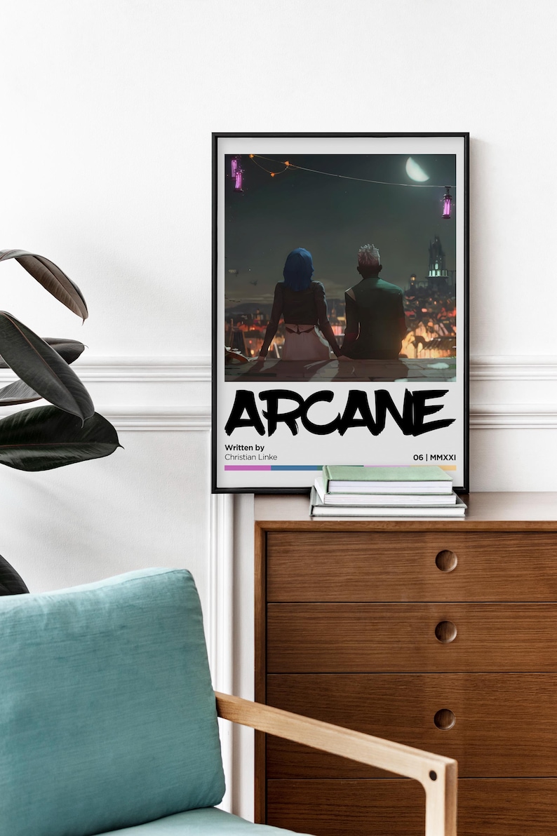Arcane Poster, Minimalist Poster, Anime Poster, Wall Art, Wall Decor ...