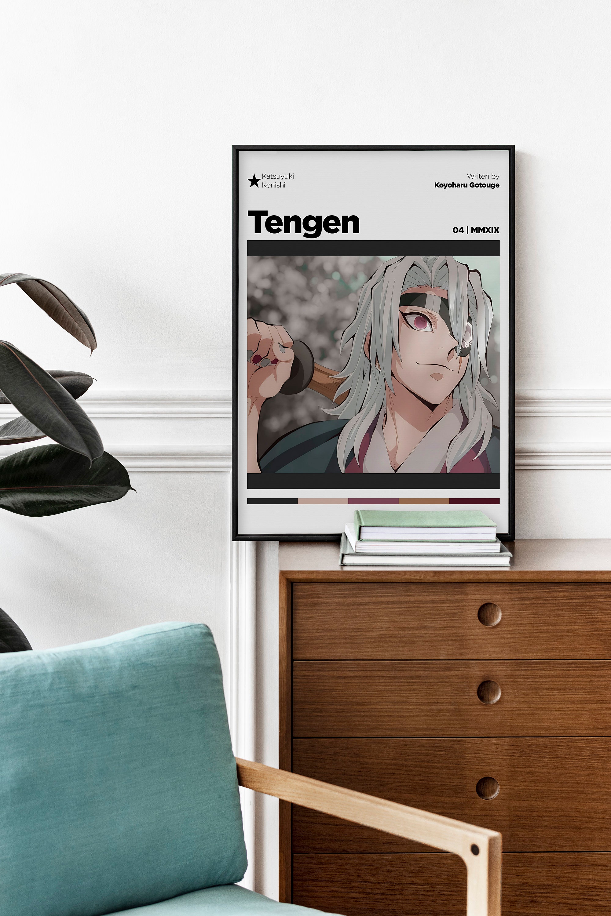 Tengen Uzui Poster, Minimalist Poster, Anime Poster, Wall Art, Wall ...